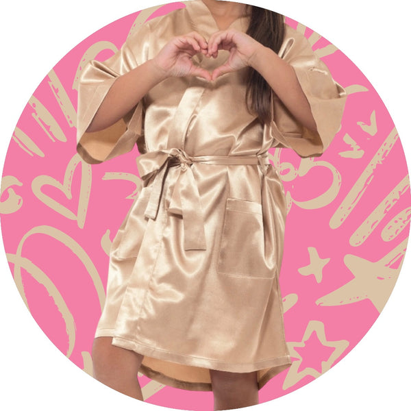 Kids Silky Satin Robes – The D.Noble Collection